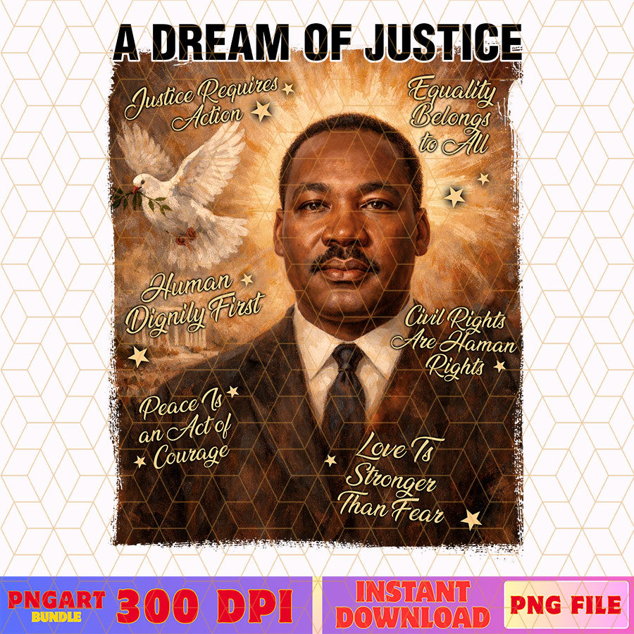 Martin Luther King Black History Month Png, MLK Day Png – PNG BUNDLE